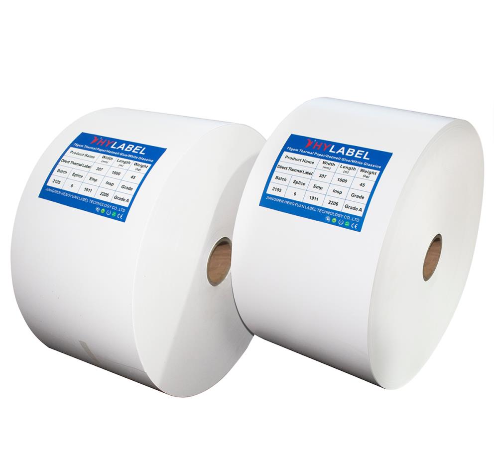 Semi glossy label thermal transfer label thermal label in jumbo roll